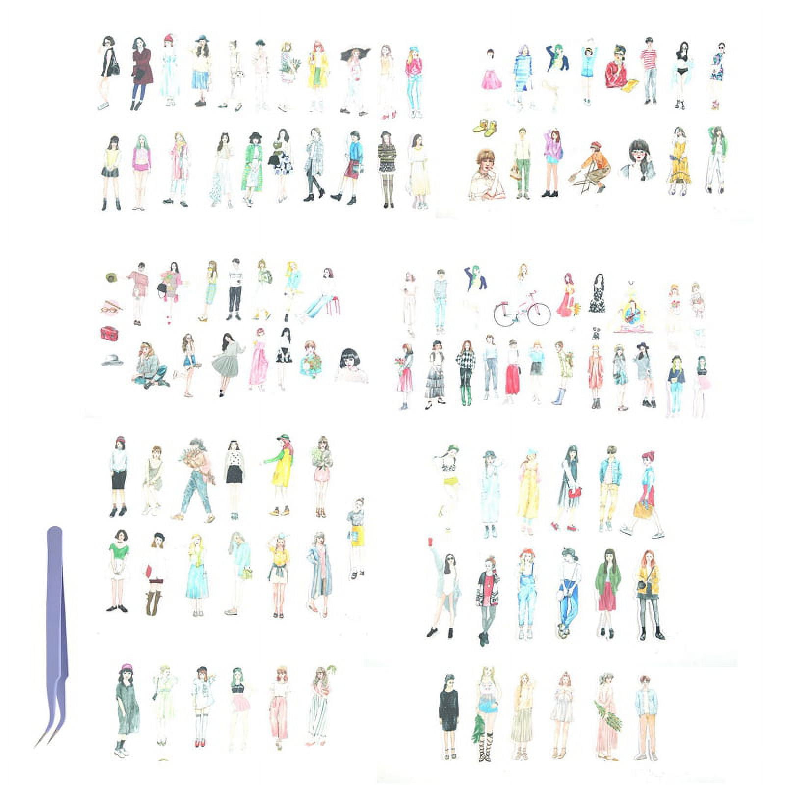 108 Pcs People Stickers for Journaling Scrapbooking,Urban Scrapbook ...
