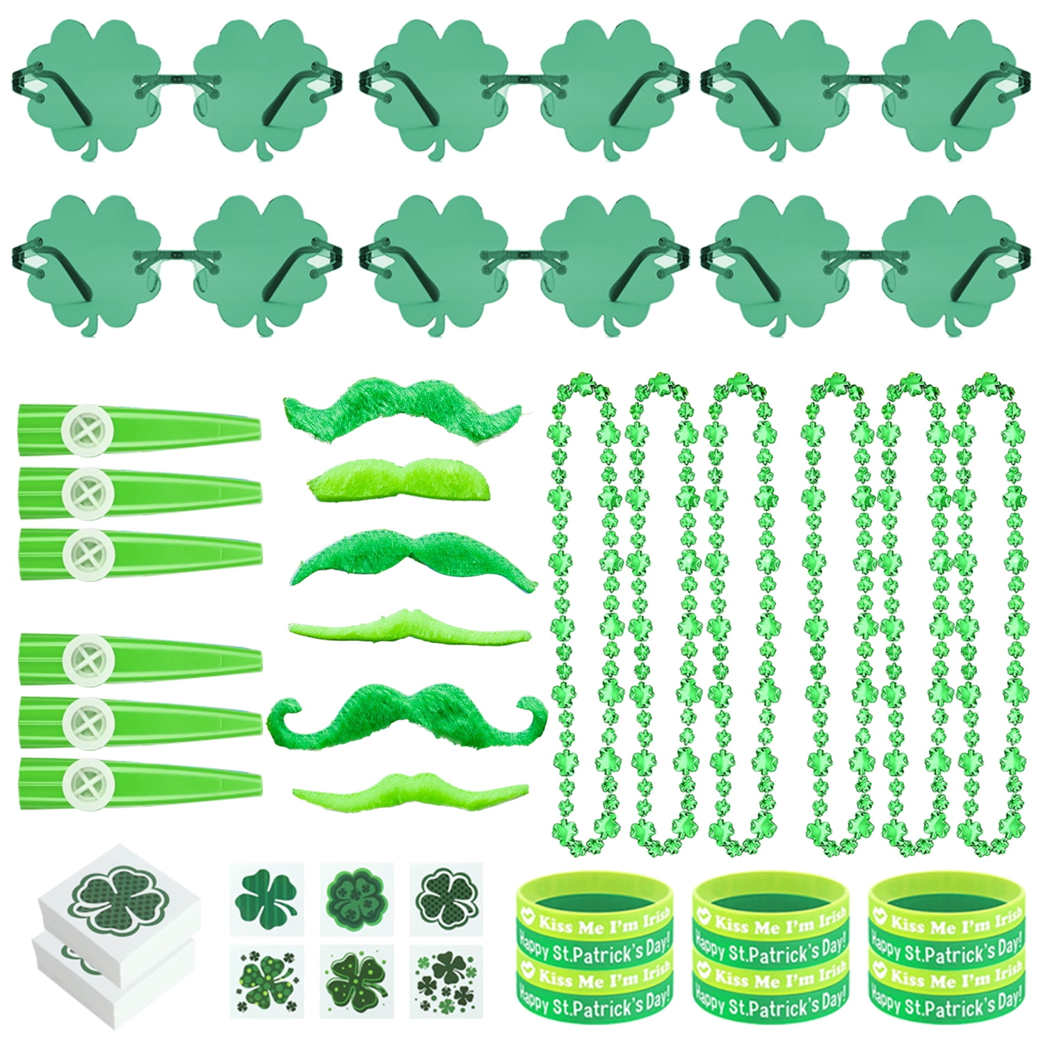 108 Pcs St Patricks Day Accessories Women Men Party Favors 6 Party ...
