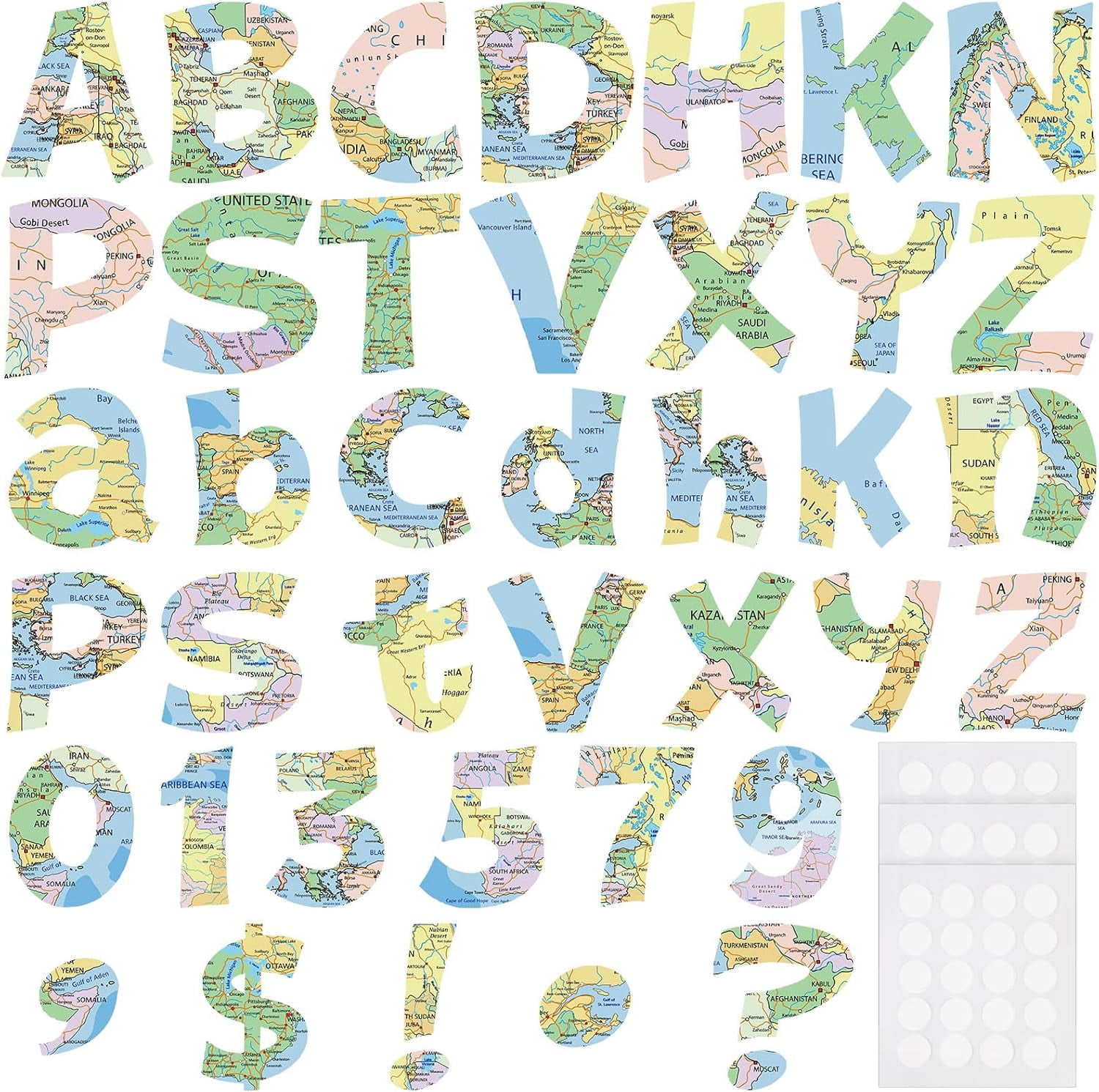 108 Pcs Travel the Map classroom decor Travel the Map Bulletin Board ...