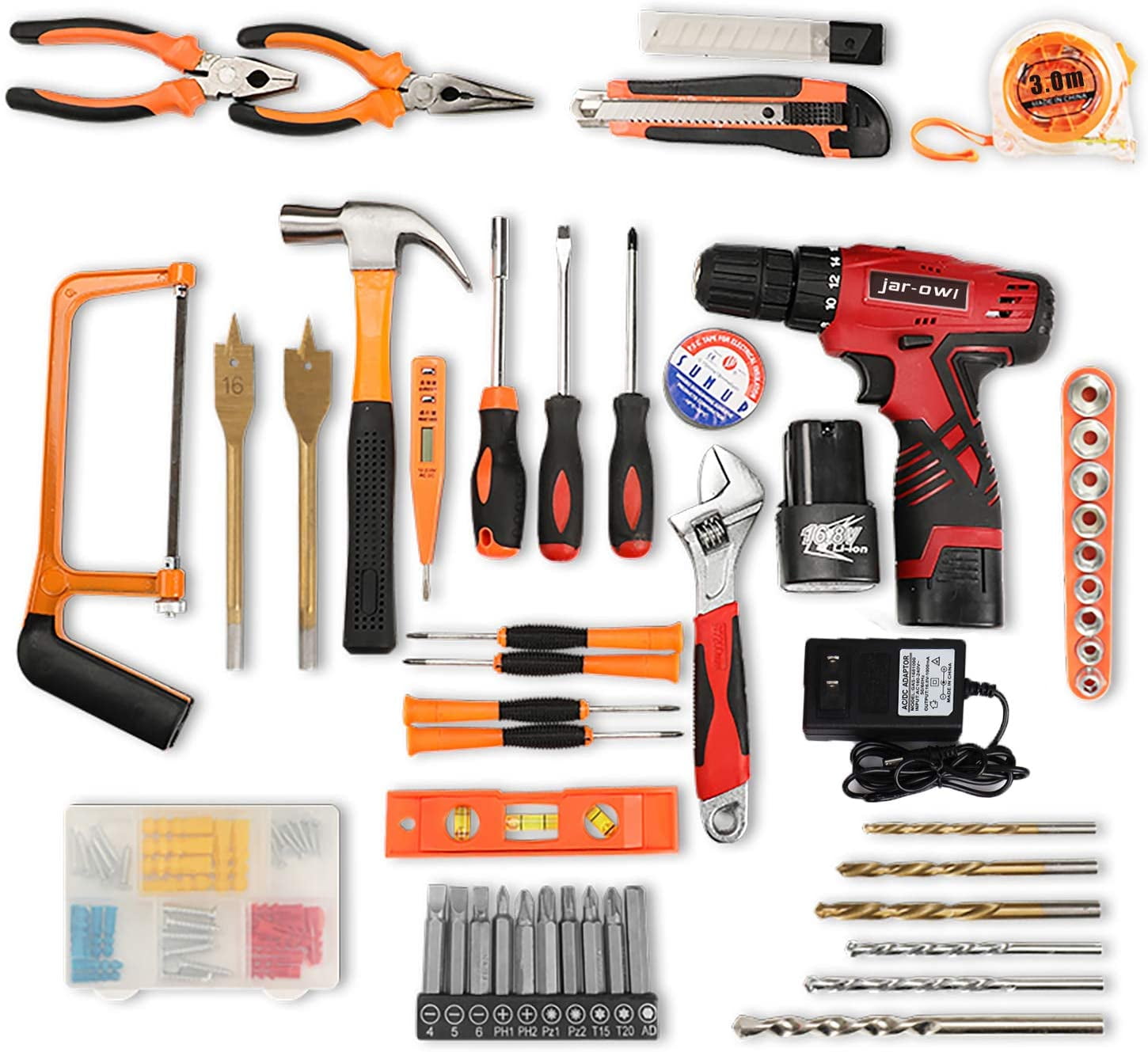 108 Piece Power Tool Combo Kits with 16.8V Cordless Drill - Walmart.com