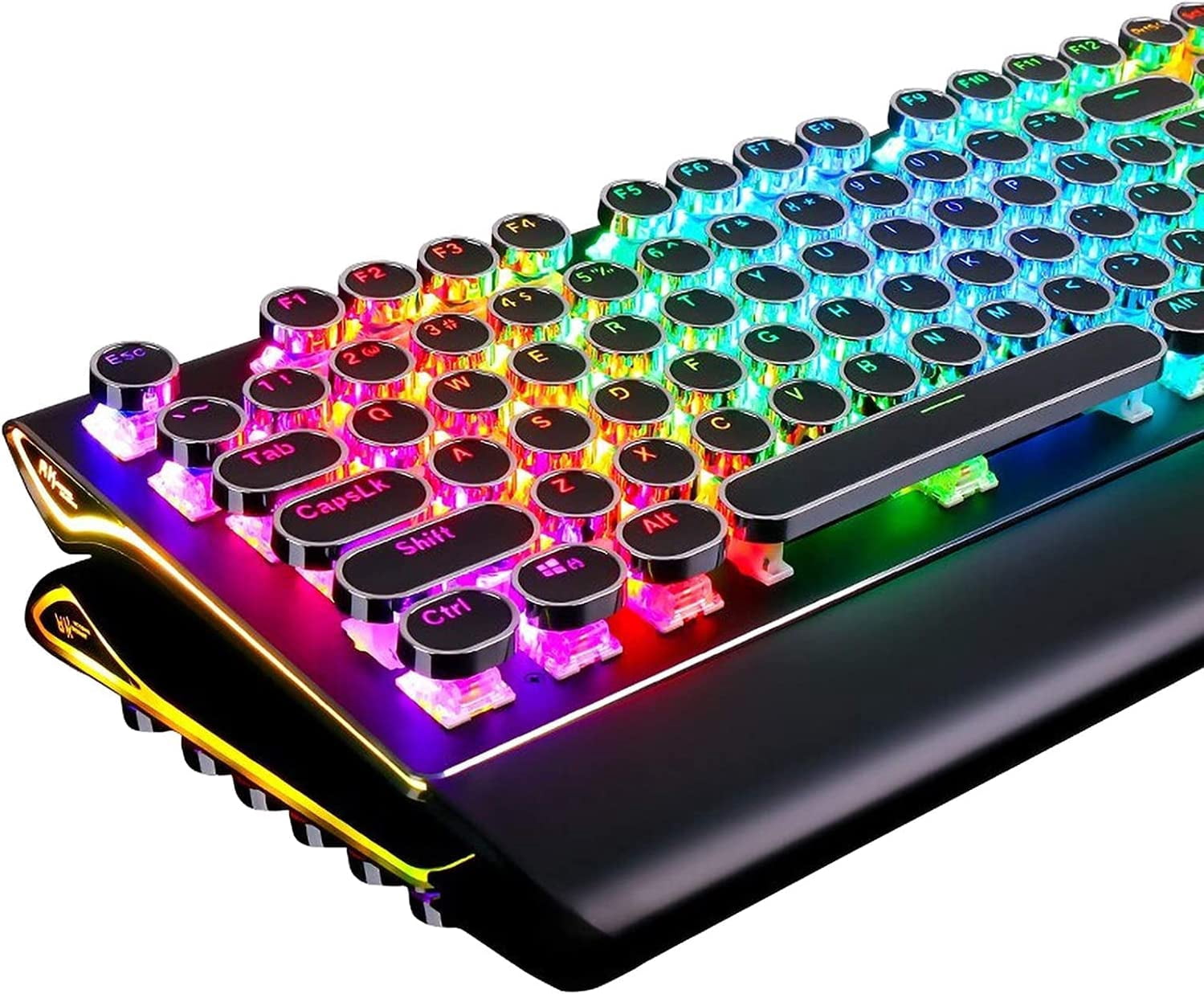 108 Retro Typewriter Mechanical Gaming Keyboard,Backlit Sidelight ...