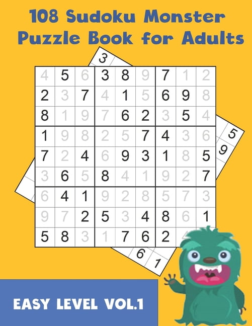 108 Sudoku Monster Puzzle Book for Adults: 108 Sudoku Monster Puzzle ...