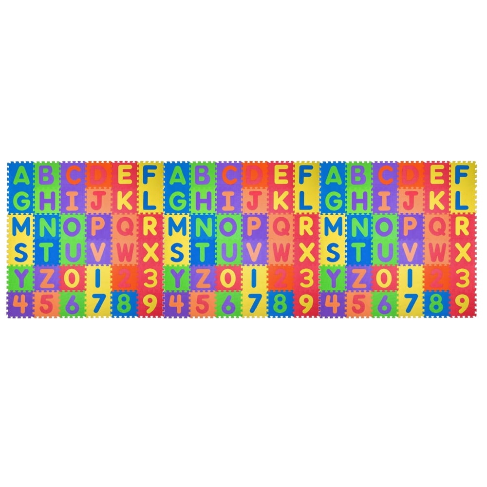 108 Tiles Alphabet Floor Mat – 84.6inx28.2in Interlocking & Removable ...