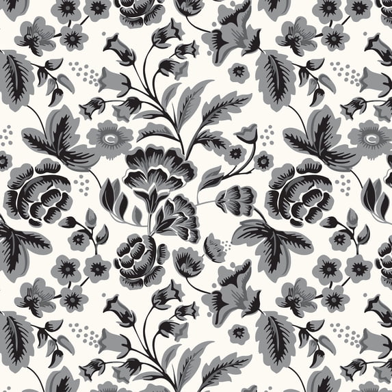 108" Wide Back Midnight Meadow Floral Cream (1Yard) - Walmart.com