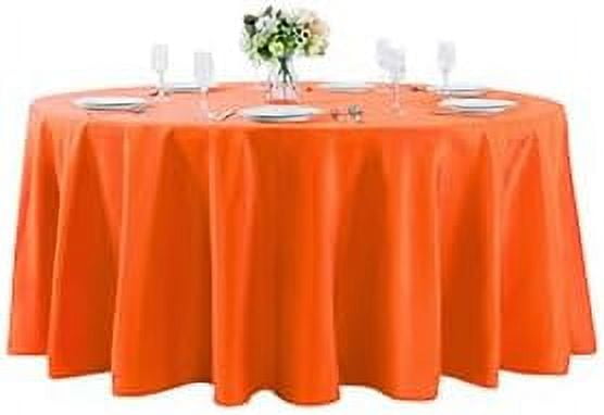 108 inch Round Tablecloth Washable Polyester Table Cloth Decorative ...