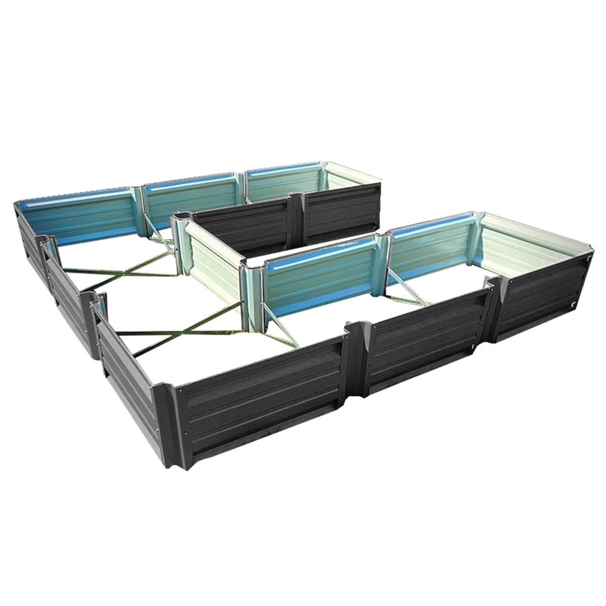 108 x 108 x 18 Inch U Shaped Metal Planter Box | Durable Metal Raised ...