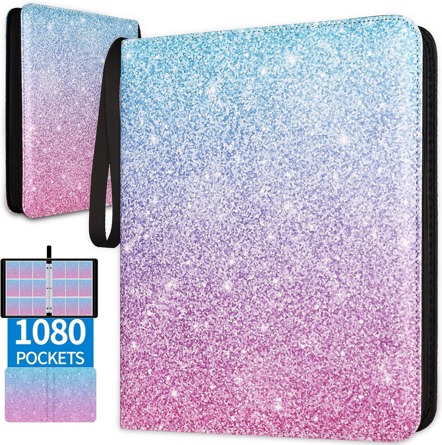 1080 Pockets Card Binder 9 Pocket, Trading Card Binder with 60 Page ...