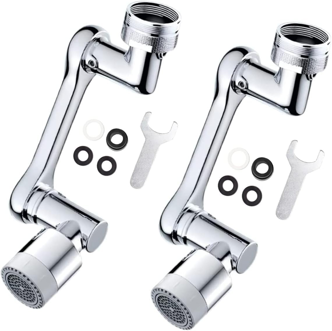 1080° Rotating Faucet Extender, 2 Pcs Large Angle Rotating Splash ...
