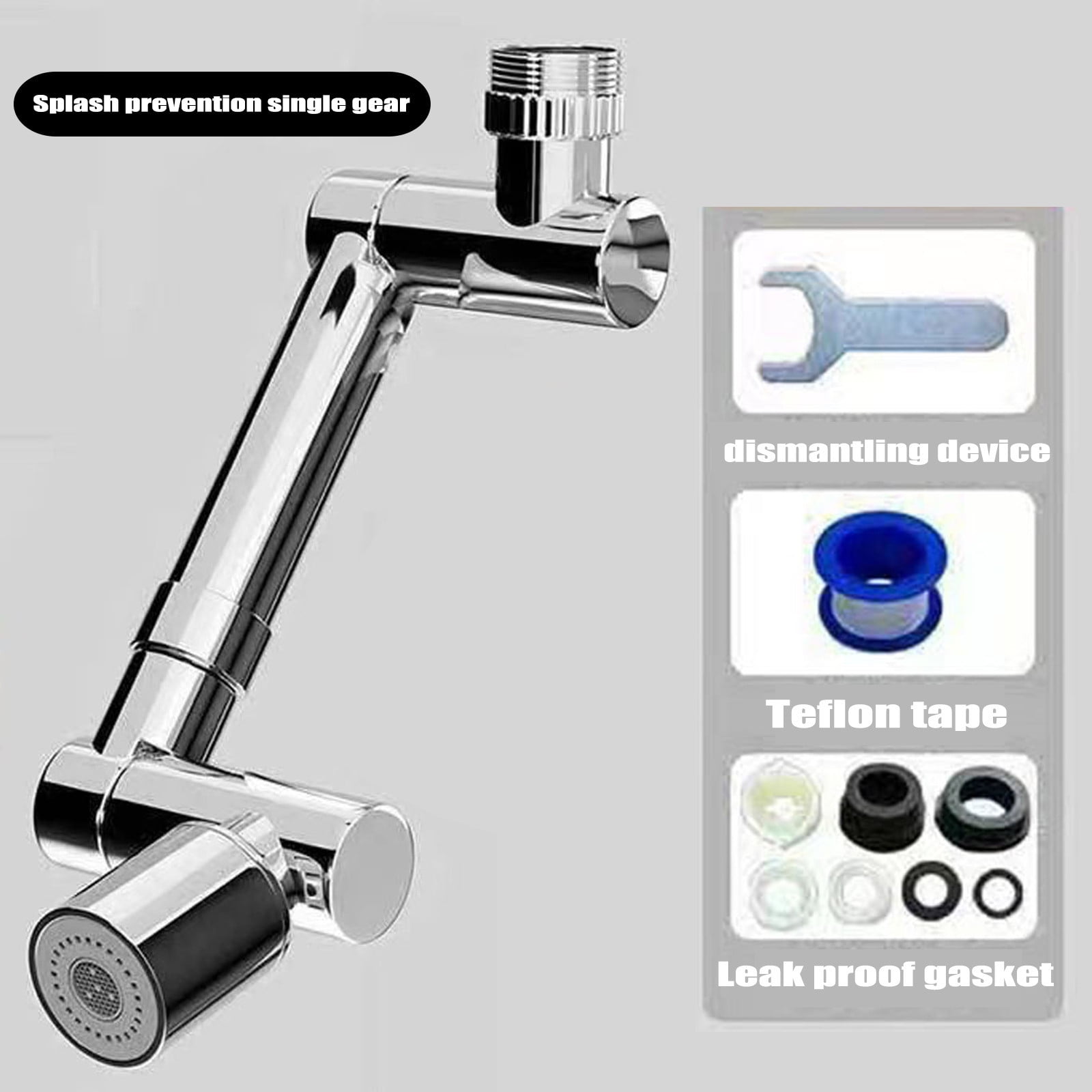 1080° Rotating Faucet Extender Aerator,Solid Brass Universal Splash ...