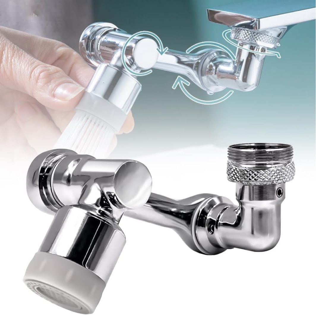 1080° Rotating Faucet Extender Brass Big Angle Swivel Faucet Mechanical ...
