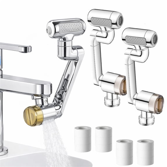 1080° Rotating Faucet Extender with Upward Facial Mist, 4 Water Modes ...