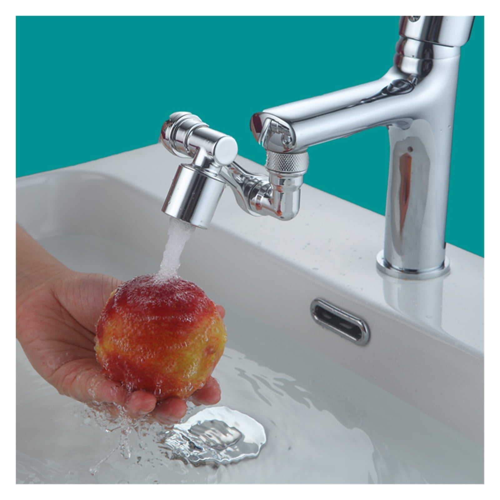 1080° Rotation Dual Function Extender Faucet Aerator Plastic Tap Splash ...