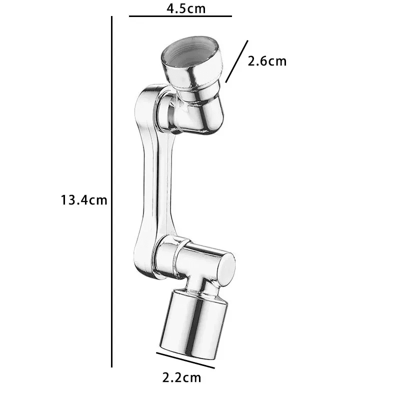 1080 Universal Rotation Faucet Extender Sprayer Head Kitchen Robot Arm ...