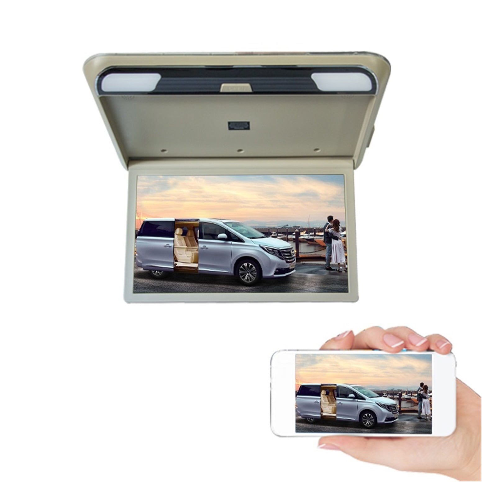 1080P 19 Inch Car Monitor HD LCD Screen Auto Ceiling TV Motorhome Roof ...