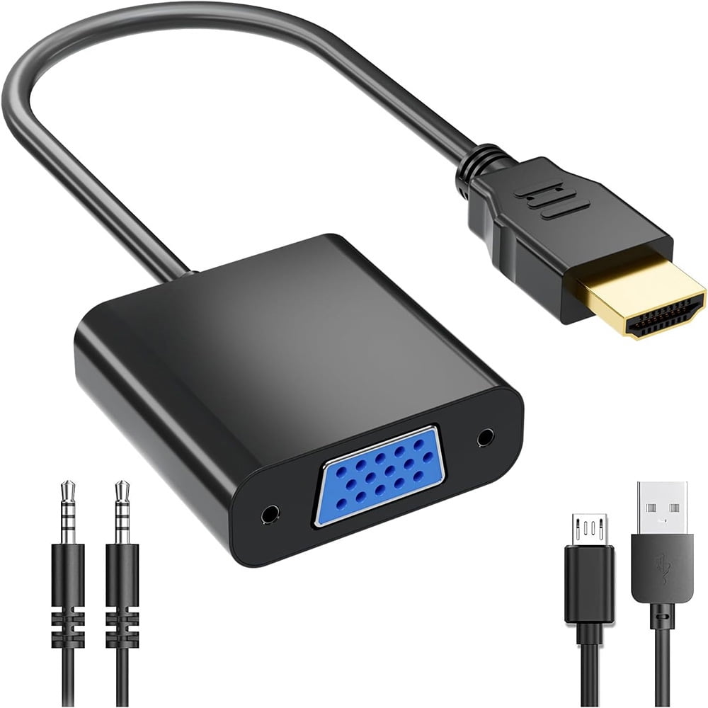1080P 4K Uni-Directional HDMI to VGA Adapter,HDMI Male to VGA Female ...
