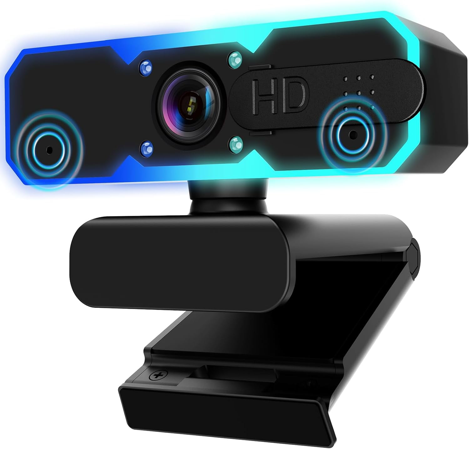 1080P 60FPS Streaming Camera Webcam with Microphone and Fill RGB Light ...