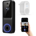 1080P Doorbell Camera with Receiver, AI Human Detection, Real-Time , 2 ...