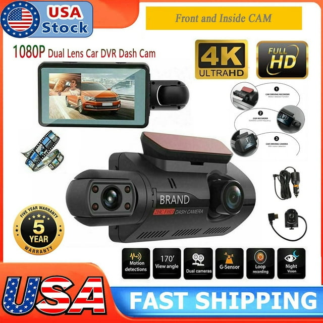 Cozyhomestore FHD 1080P Dual Lens 3" IPS Screen Car Dash Camera ...