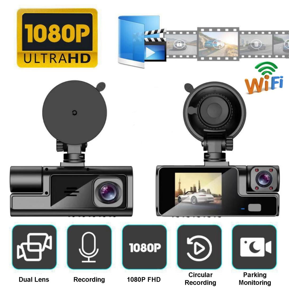 1080P FHD Dash Cam with Built-In WiFi, Front and Inside Recording, 140 ...