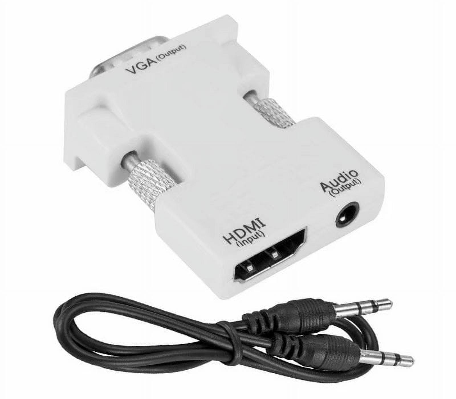 1080P Female HDMI to VGA Male Converter Adapter Dongle - 3.5mm Stereo ...