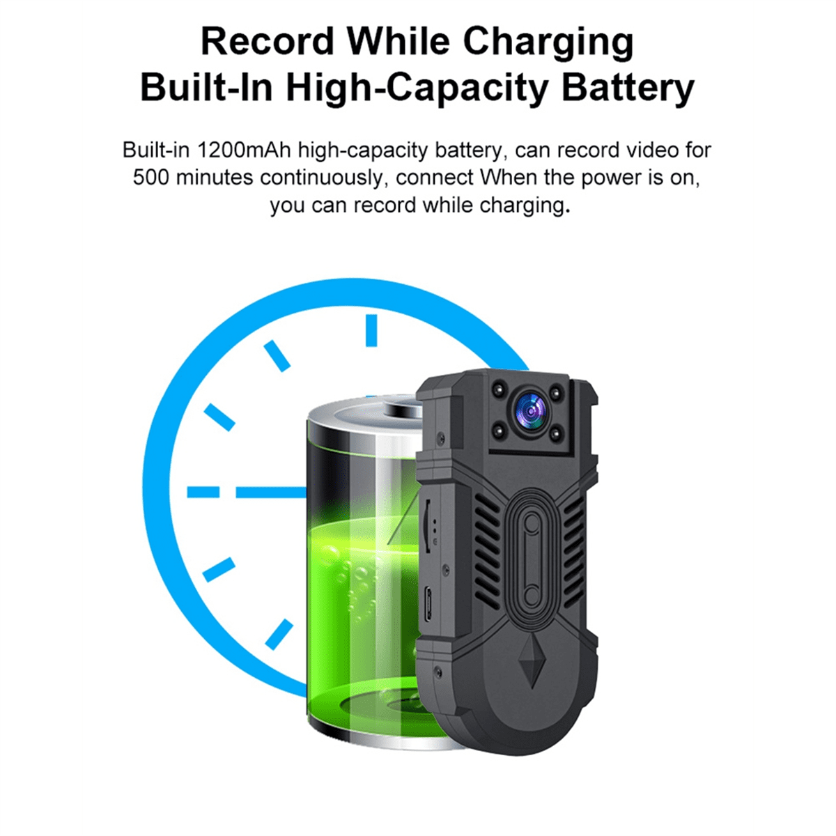 1080P Full HD Wireless WiFi Body Camera Night Vision 180° Rotatable ...