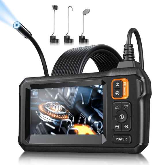 1080P HD Borescope Endoscope Camera with 4.3" IPS Screen, 8 LED Lights ...