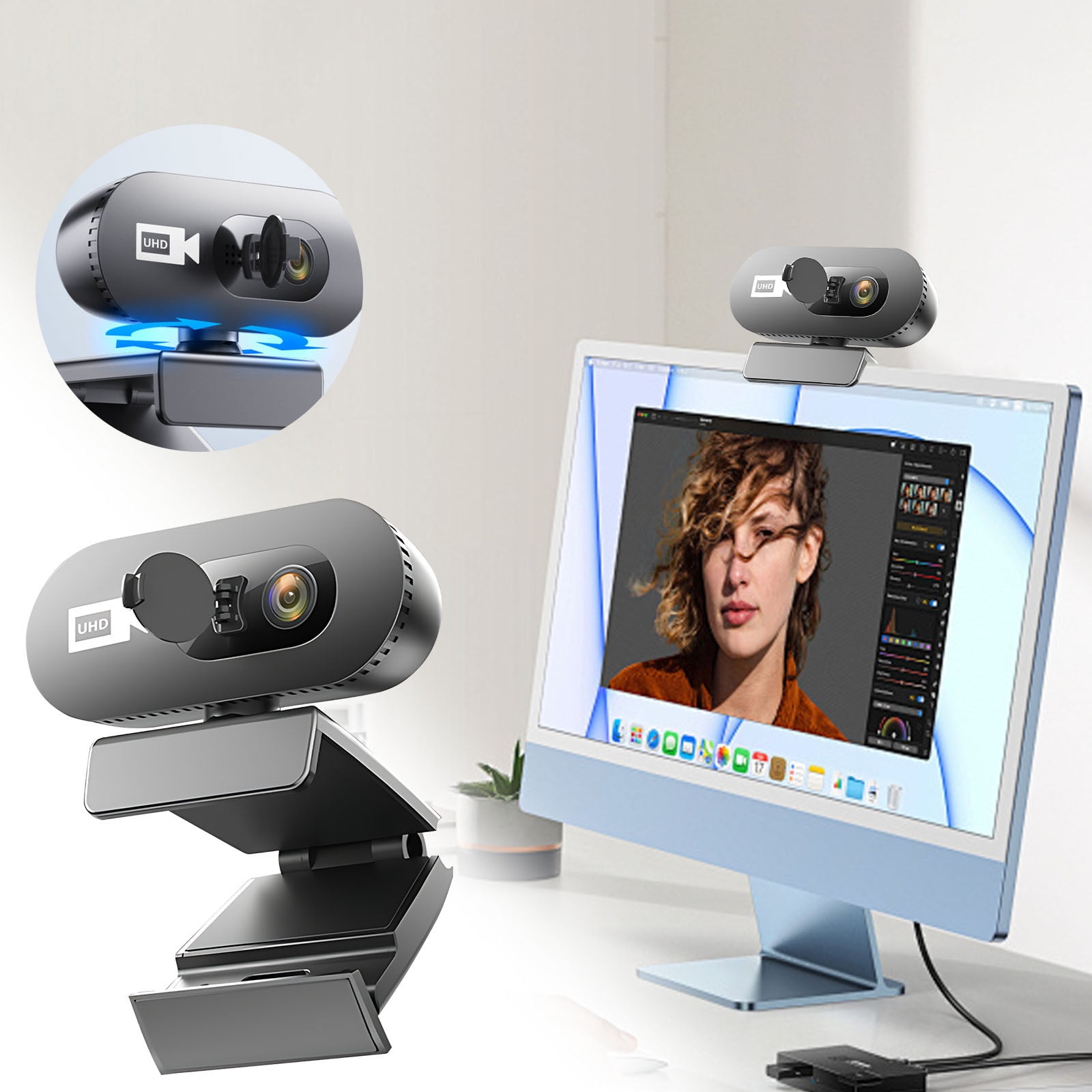 1080P HD Computer Webcam, USB Camera with Built-in Microphone ...