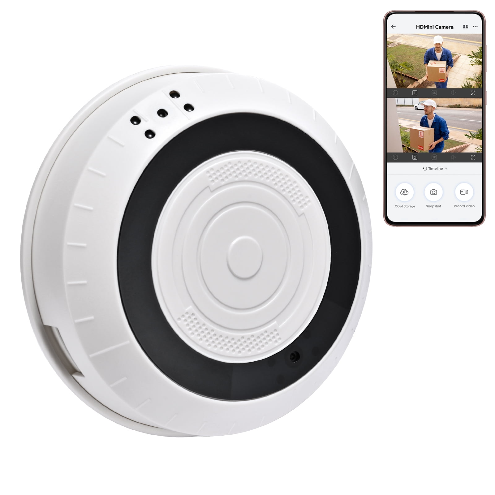 1080P HD Dual-Lens Security Camera, 2.4G/5G Dual Band WiFi, 8 Hours ...