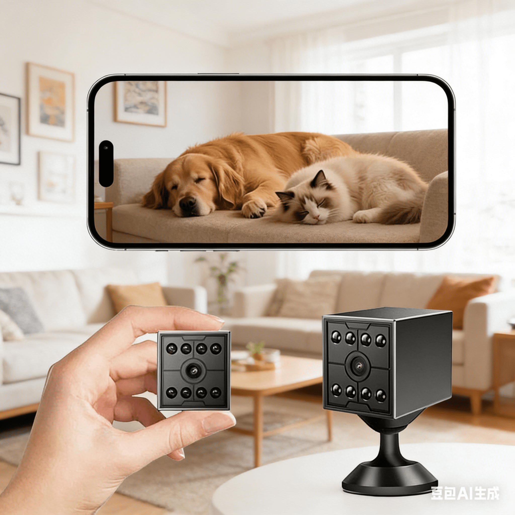 1080P HD Hidden Camera, Wireless Mini Spy Camera with Night Vision ...