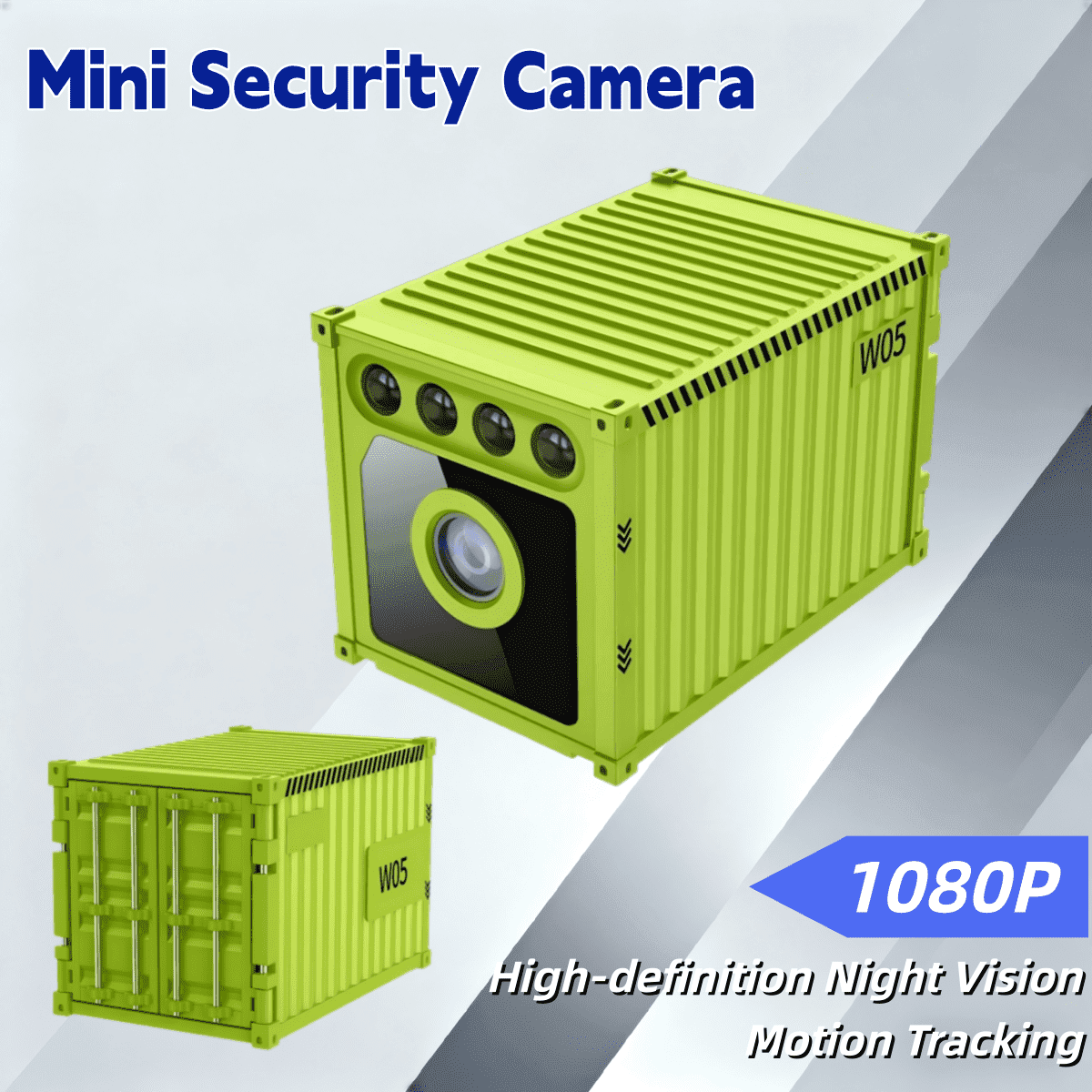 1080P HD Mini WiFi Camera (Green) - Unique Container Shape, Motion ...