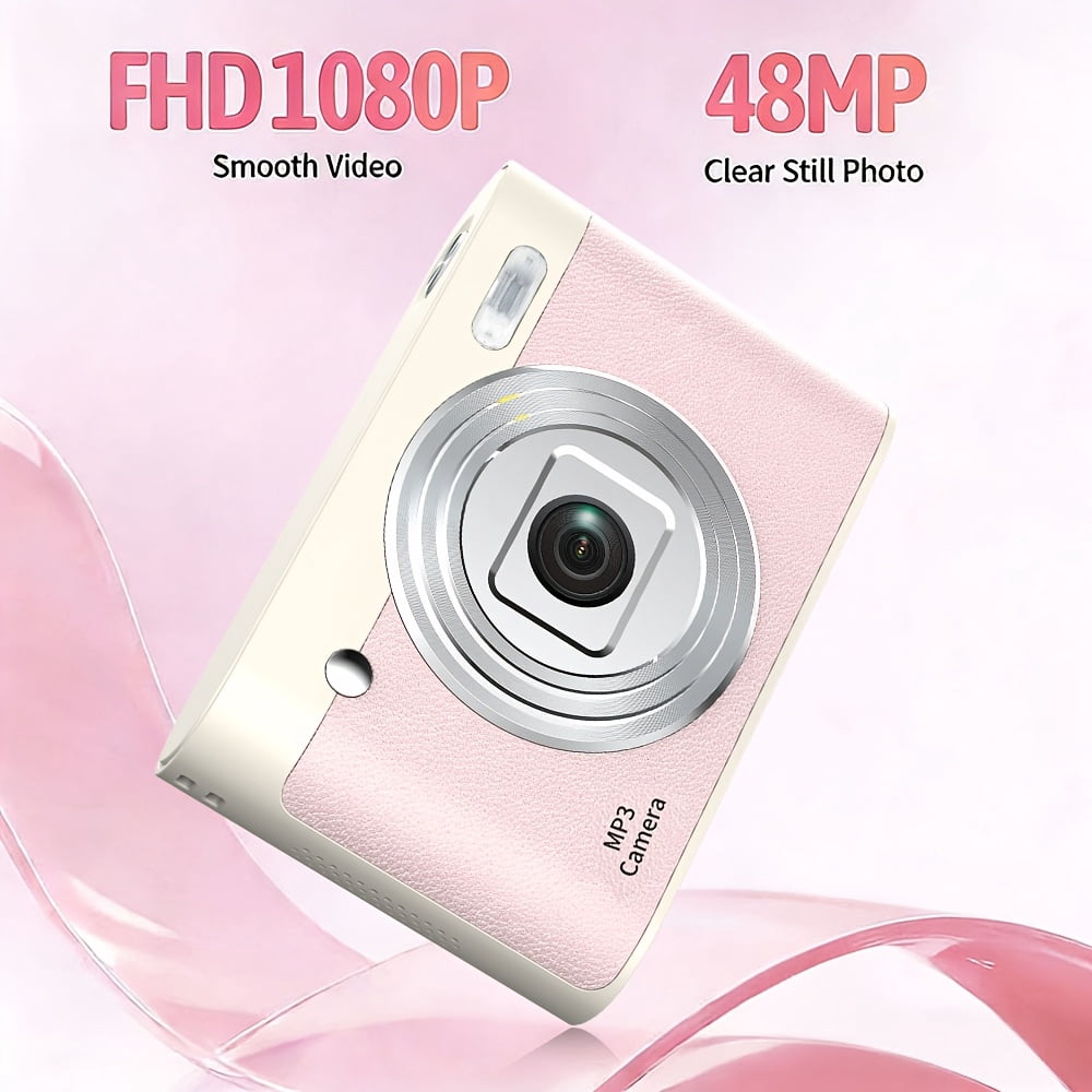 1080P HD Vlogging Camera 2.4" LCD Rechargeable Digital Camera with 64GB ...