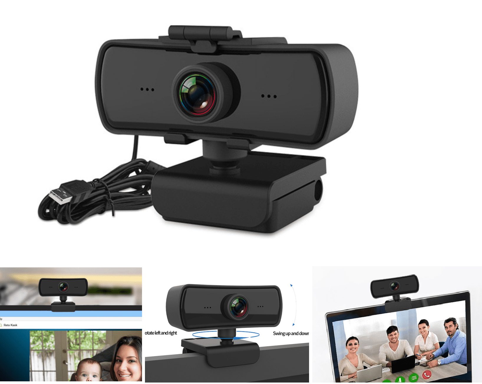 1080P HD Webcam with Built-in Microphone & Privacy Cover for Laptop ...