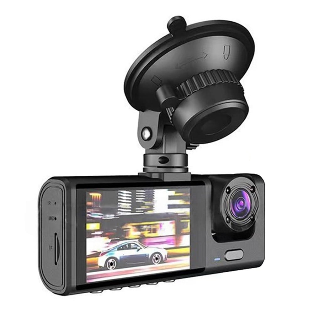 1080P HD driving recorder 3 lenses front, interior and rear of the car ...