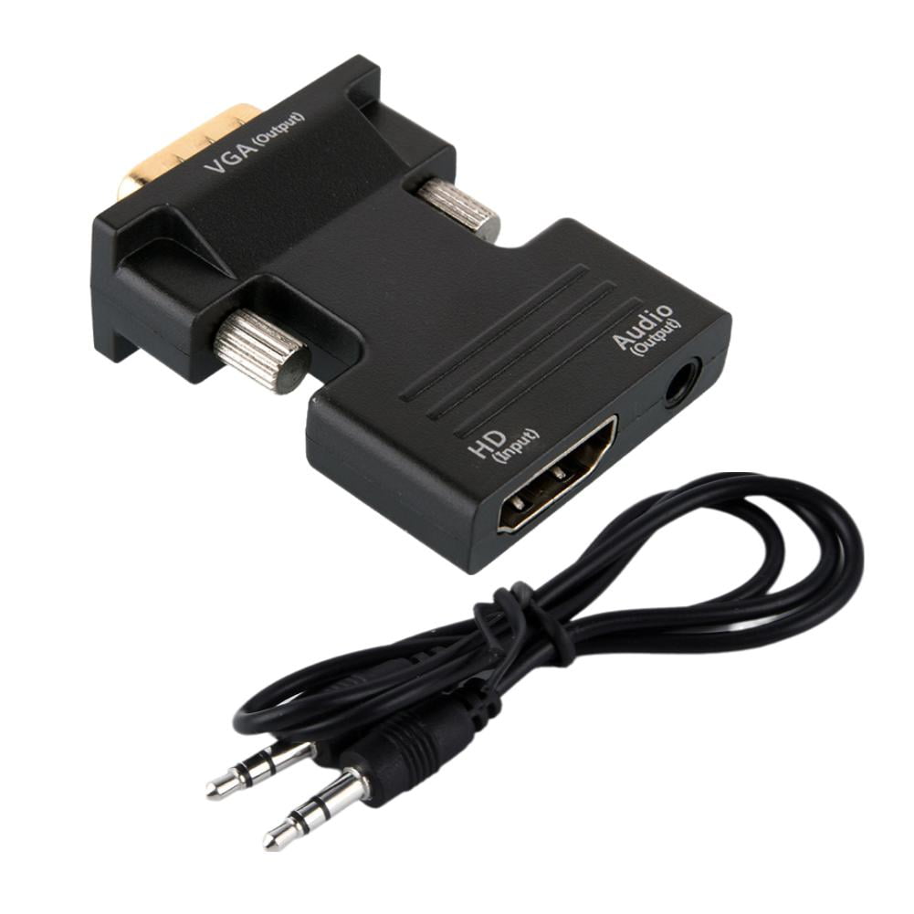 1080P HDMI Female to VGA Male with Audio Output Cable Converter Adapter ...