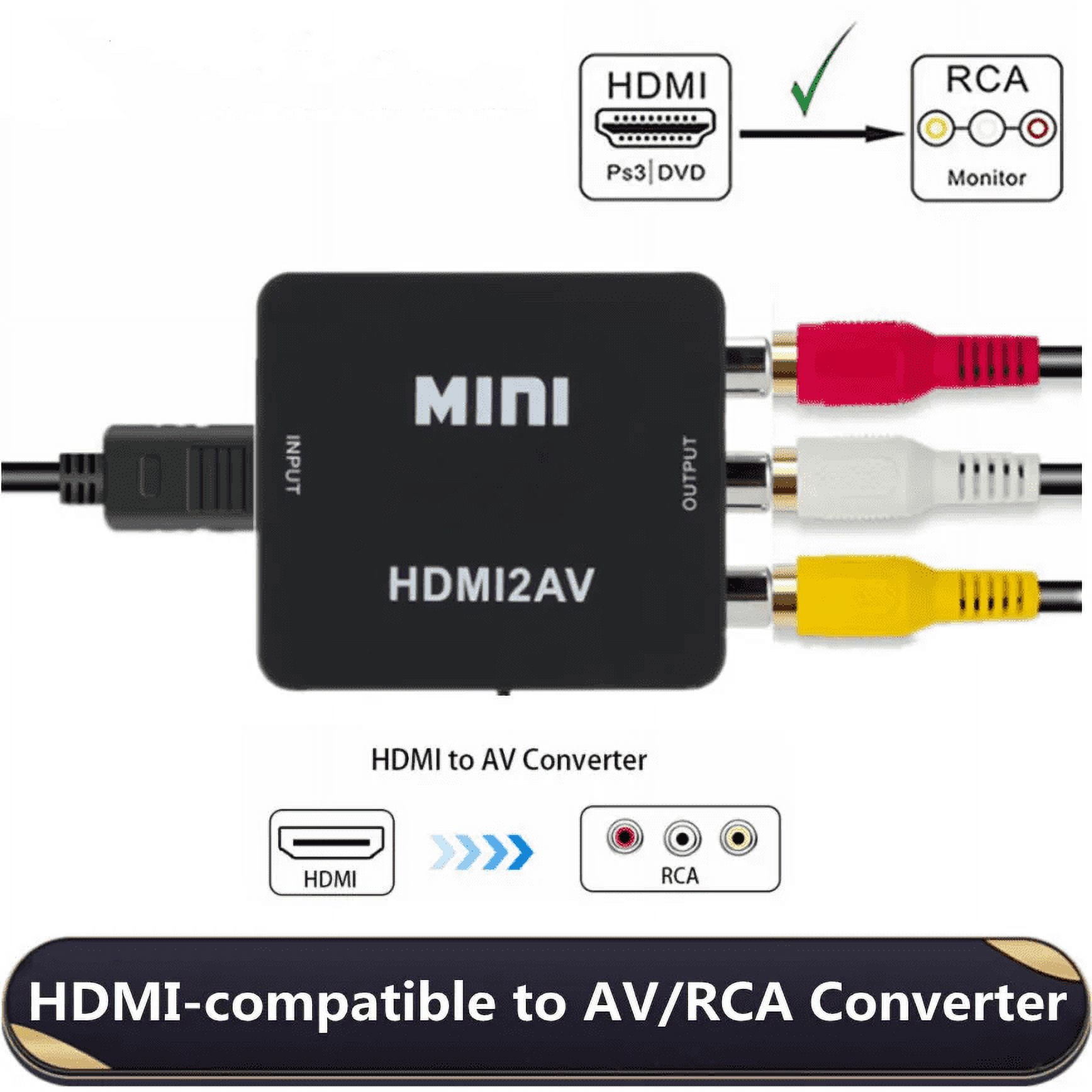 1080P HDMI-compatible to RCA Converter AV/CVSB L/R Video Box HD 1920* ...