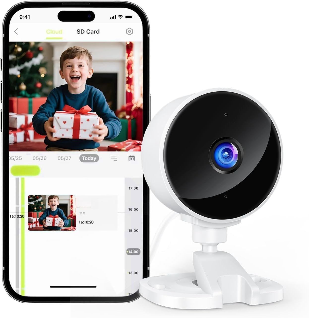 1080P Indoor Camera for , Pet Camera with Night Vision, 2-Way Audio ...