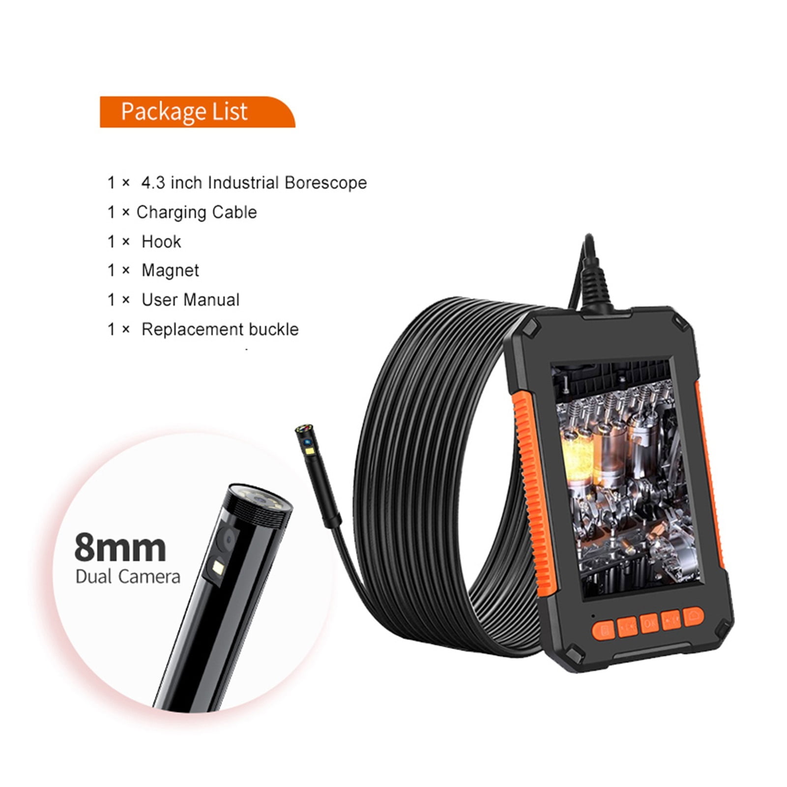 1080P Inspection Camera With 4.3 Inch IPS Screen Single & Dual Lens ...