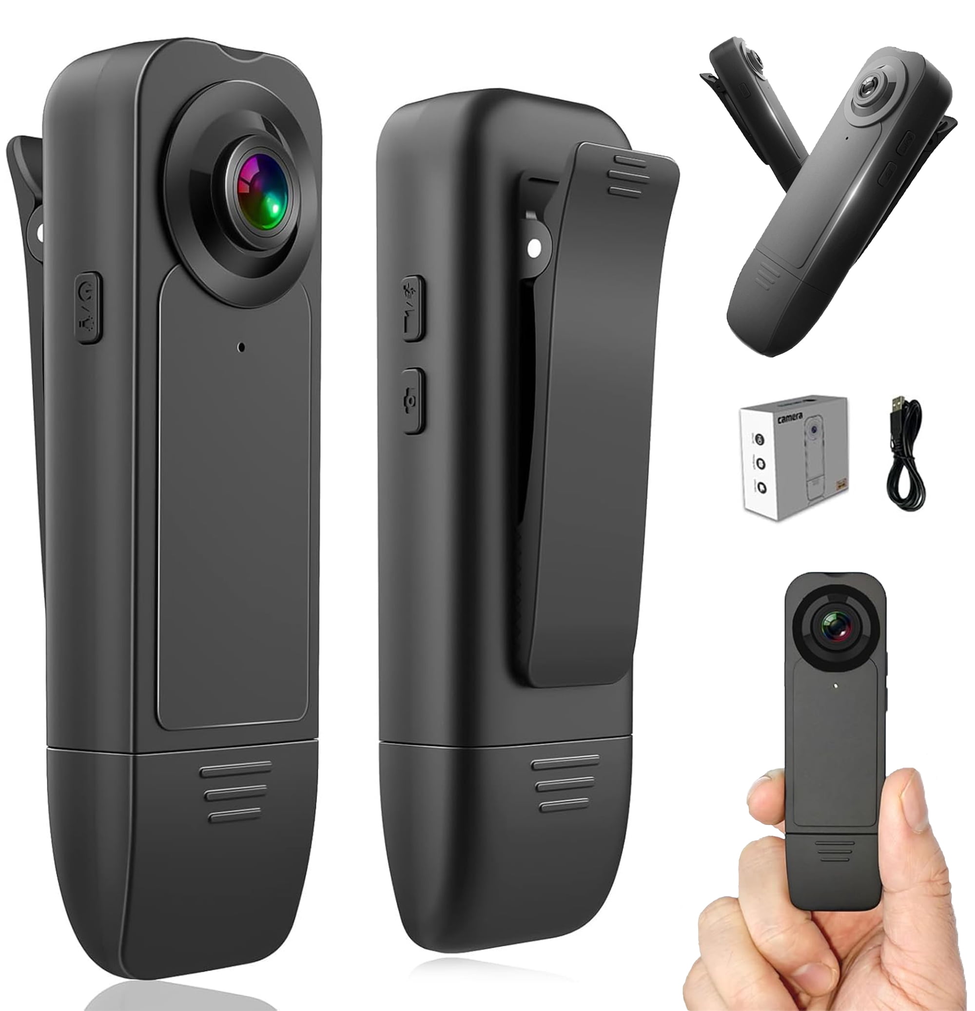 1080P Mini Body Camera with Audio Clip-on Video Recorder Wide Angle ...