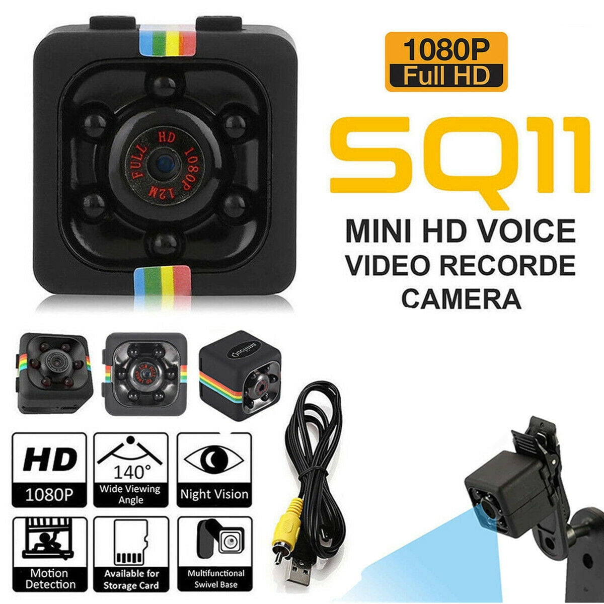 1080P Mini CAM Mini Camera Infrared Night Vision Camera Car DV Digital ...