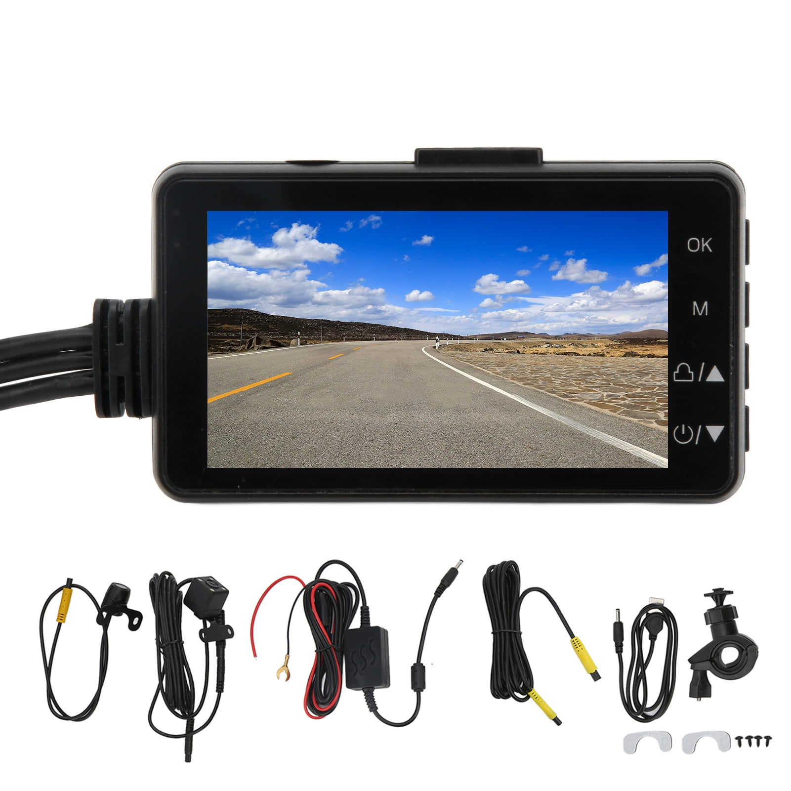 1080P Motorcycle Driving Recorder, Dual Front and Rear Waterproof ...