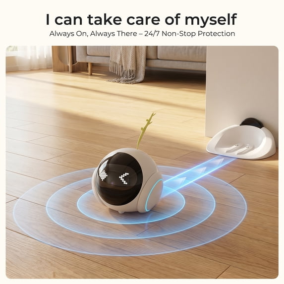 1080P Movable Pet Camera Robot, Indoor Smart Home Security Camera with ...