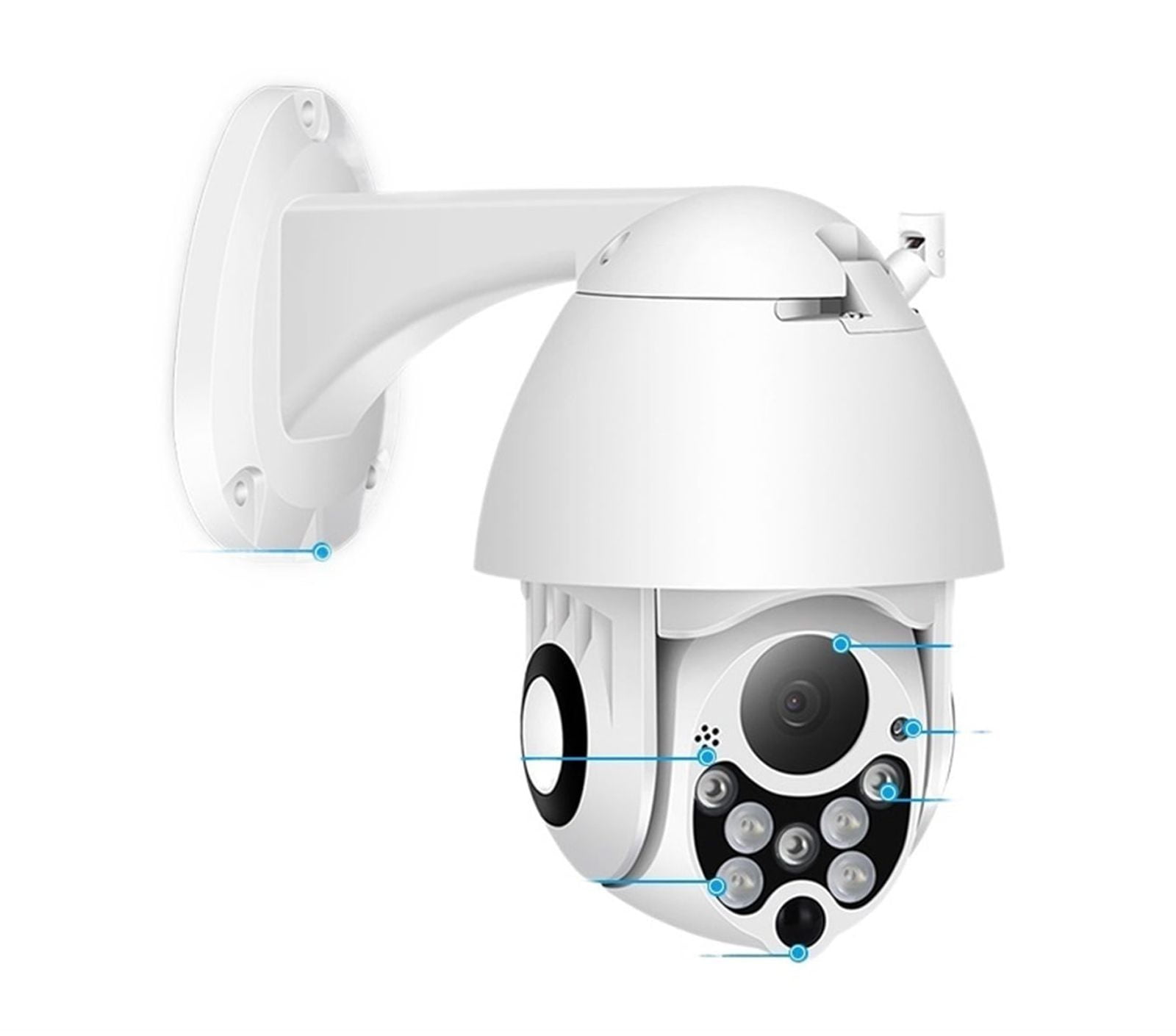 1080P PTZ 4X Digital Zoom IP Camera Outdoor Speed Dome Wireless ...