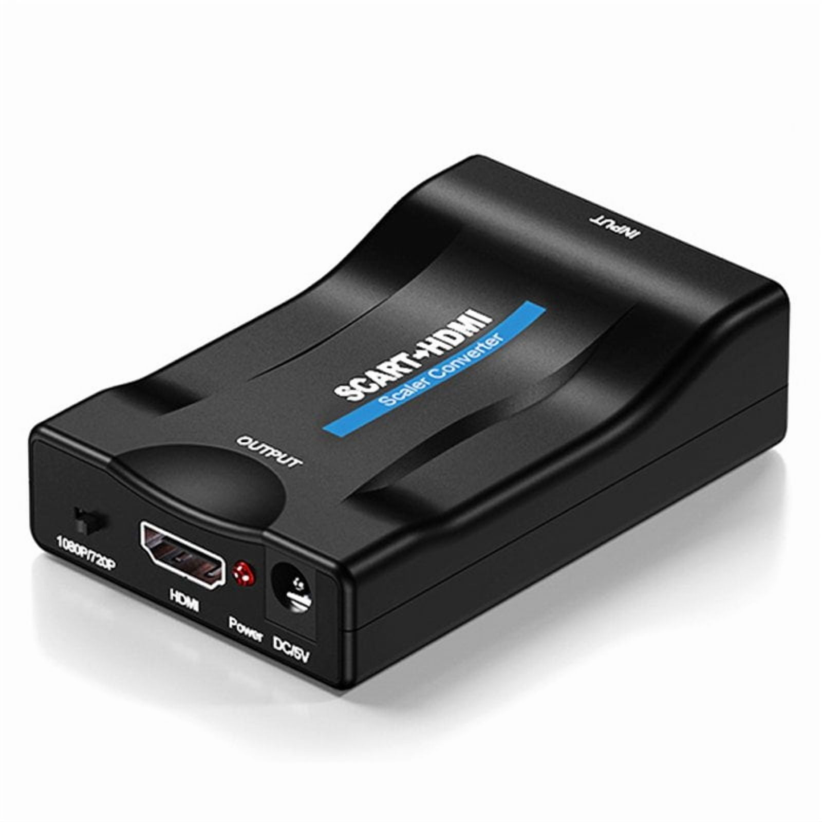 1080P Scart to HDMI Converter Audio Video Adapter with Charging Adapter ...