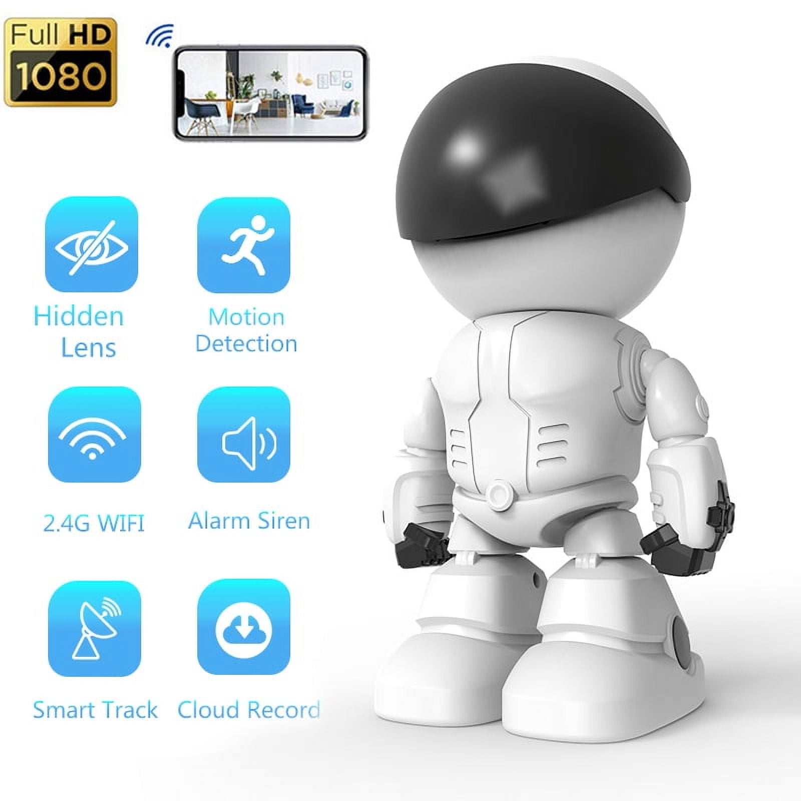 1080P Security Robot Camera Auto Tracking Night Vision Mini Camera ...