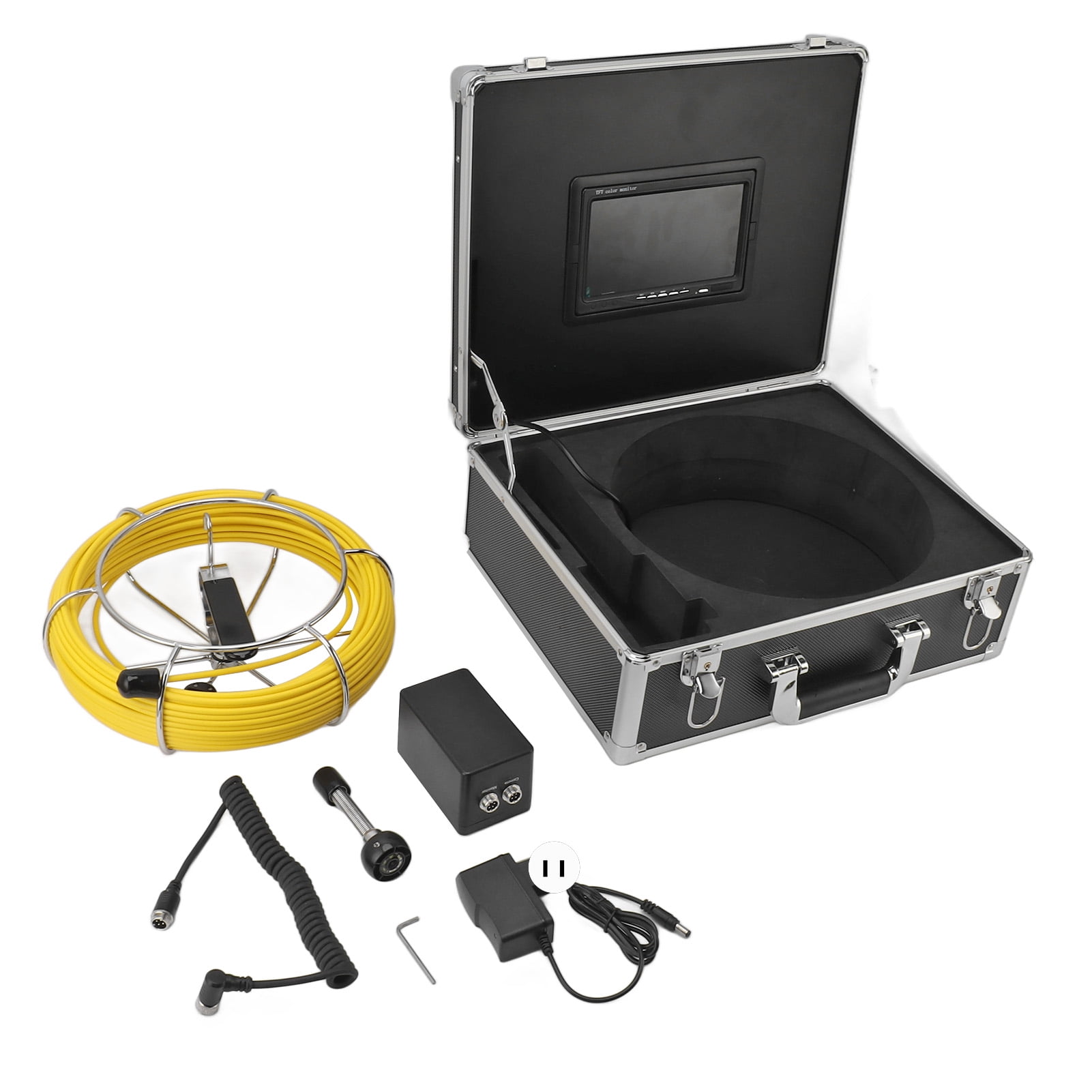 1080P Sewer Camera, 7" Display, 8GB Card Included, Inspect Pipes Drains ...