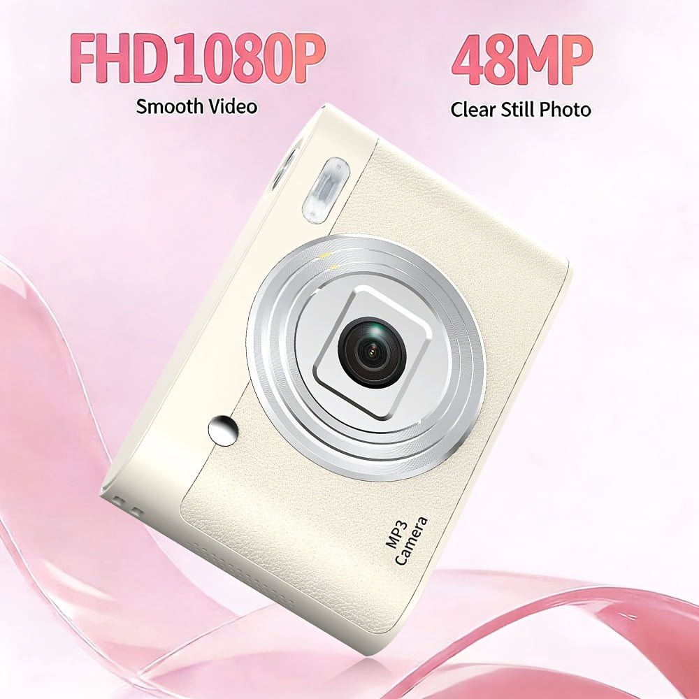 1080P Vlogging Camera with 2.4" LCD, Rechargeable, 64GB TF Card, Photo ...