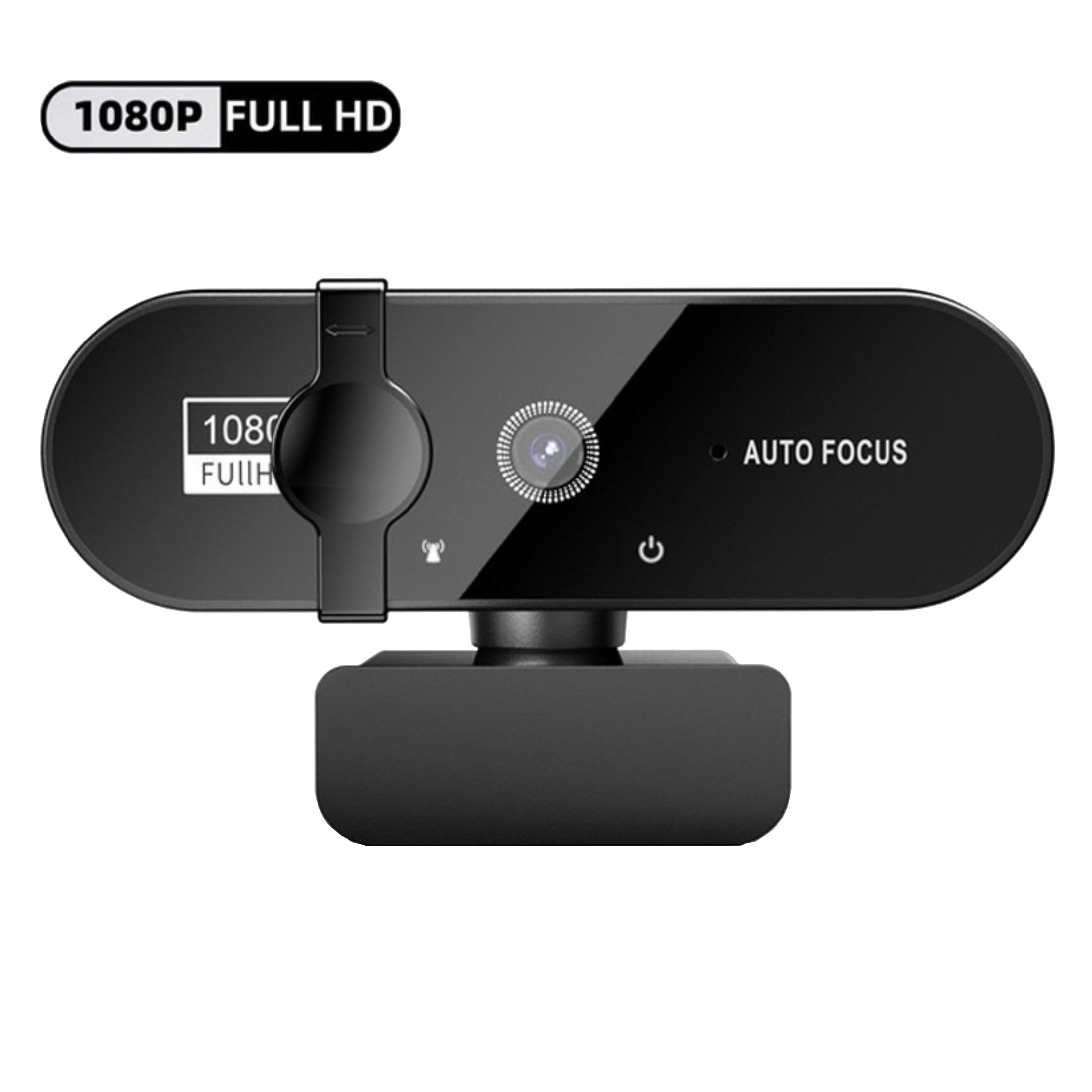 1080P Webcam with Privacy Cover & Dual Stereo Microphones, Autofocus ...