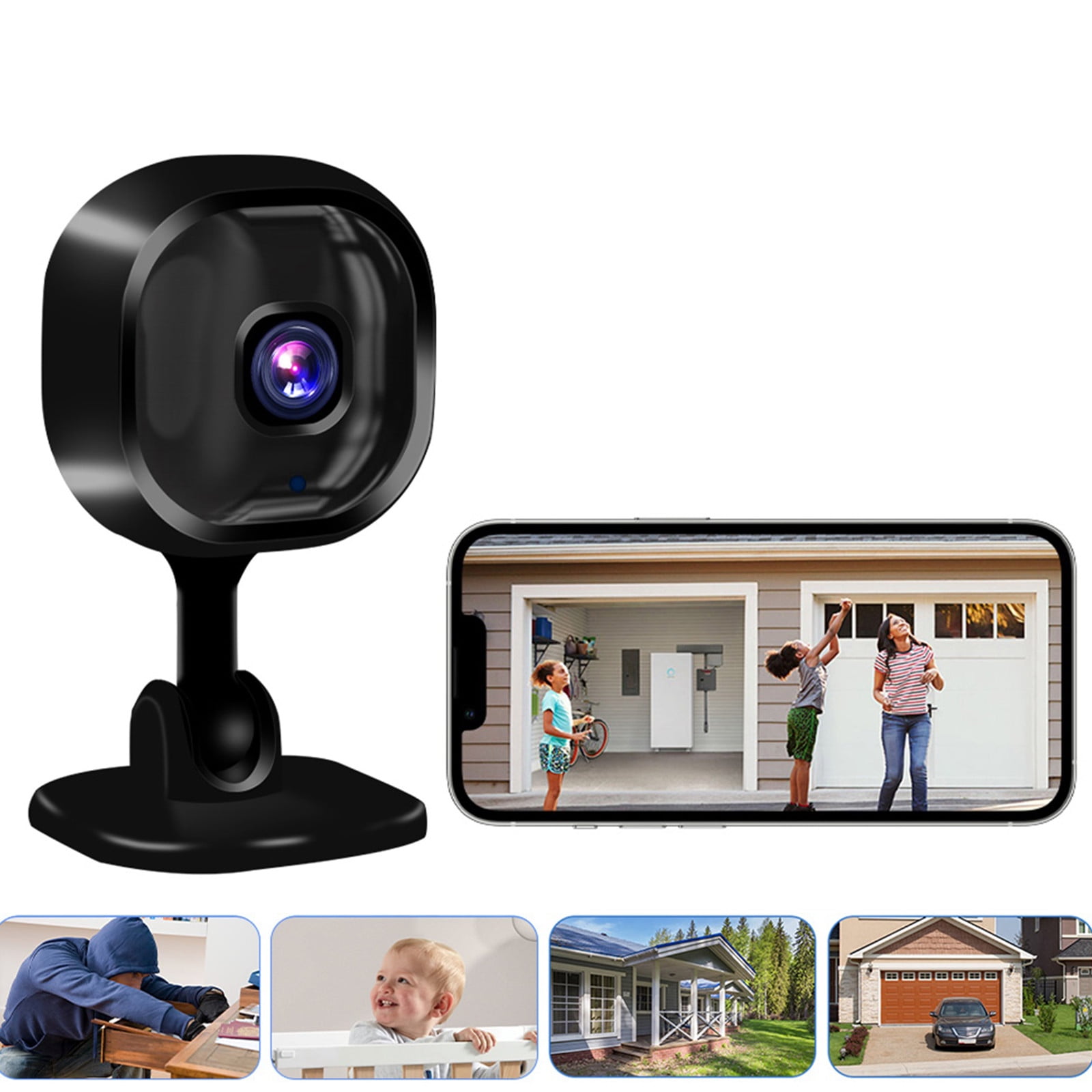 1080P WiFi Home Camera with Night Vision and Motion Detection, Real ...