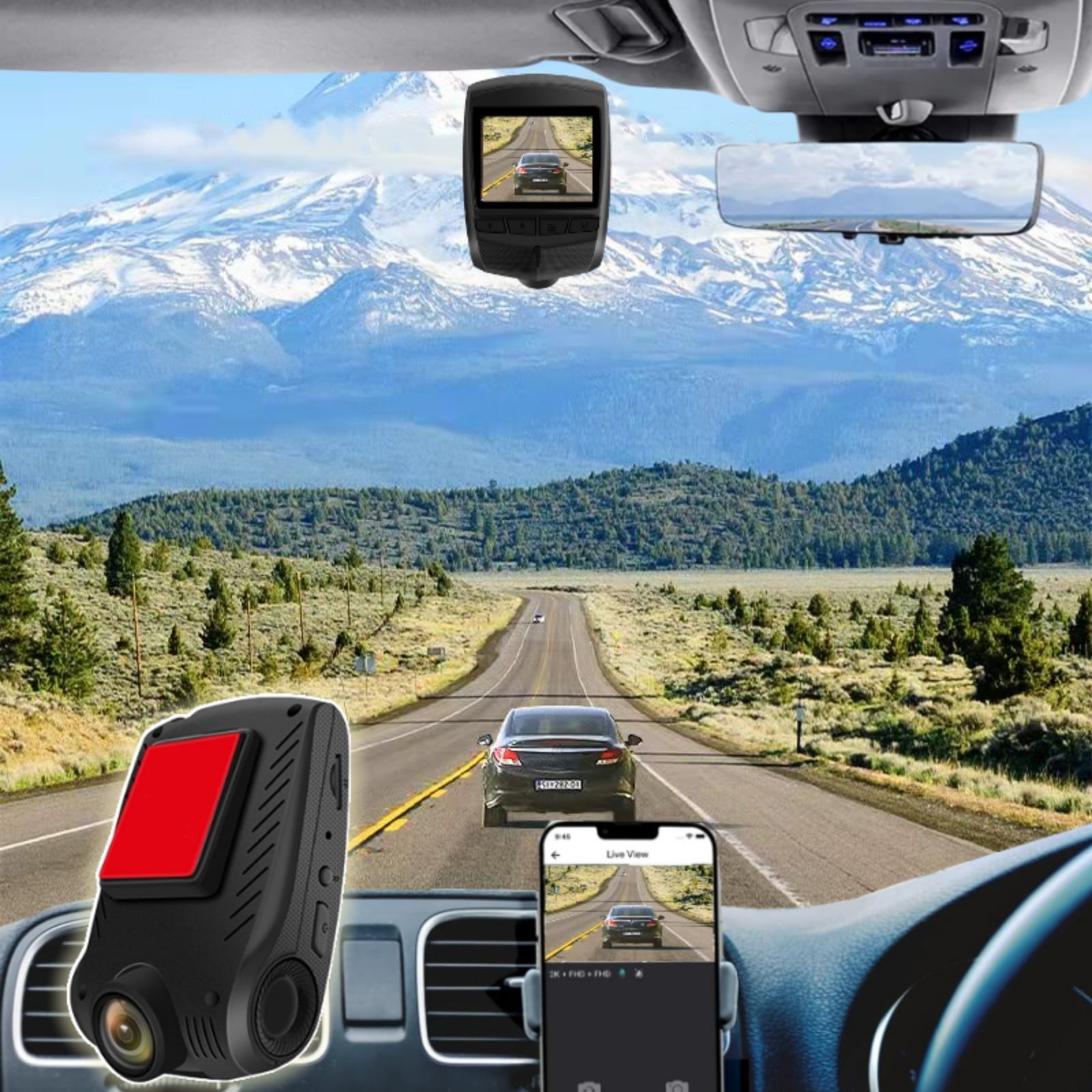 1080P Wifi Car Recorder, 3Mp Lens, Loop Recording, 24 Hour Monitoring ...