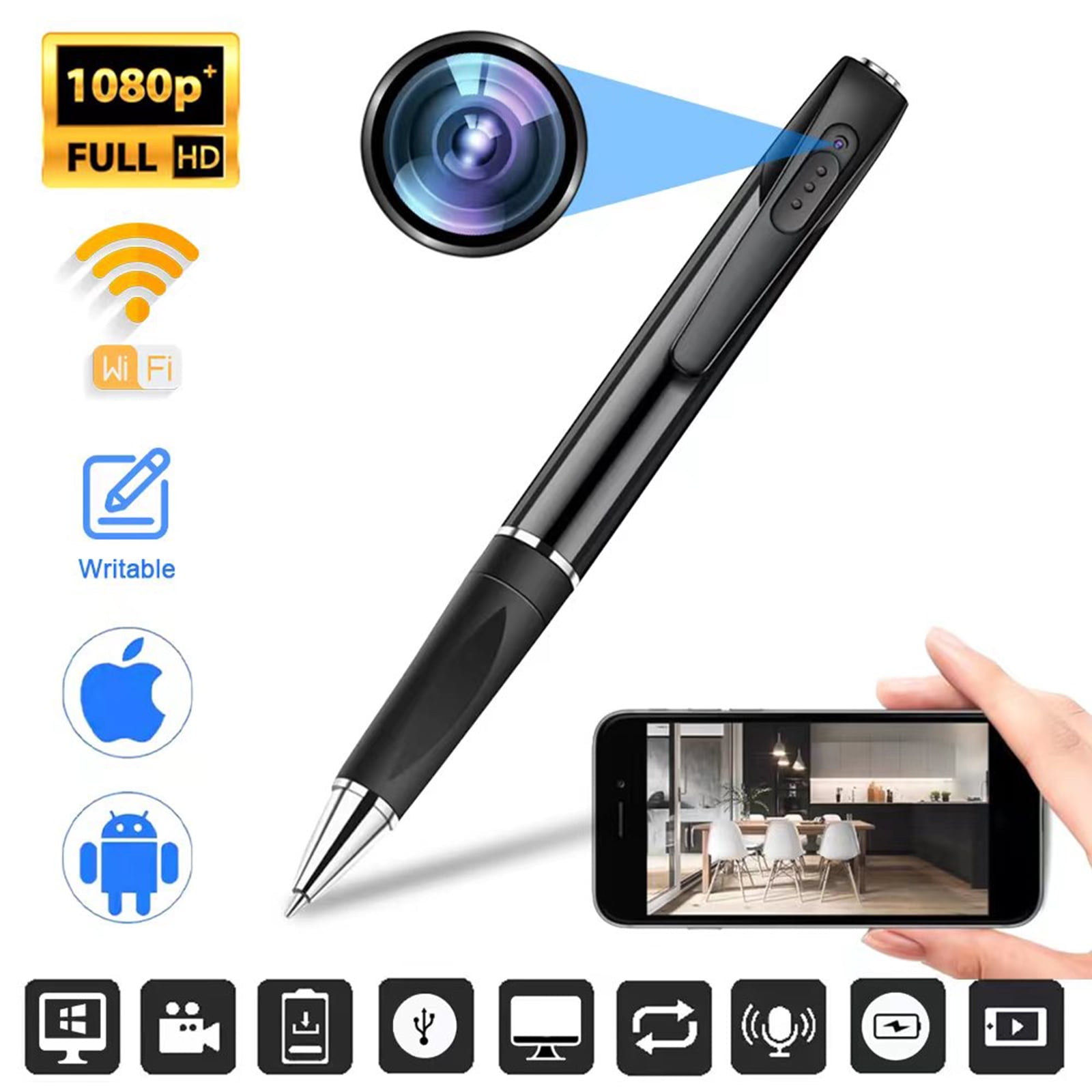 1080P Wifi Mini Pen Camera Micro Cams Voice Recorder Multifunctional ...